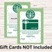 PRINTABLE Gift Card Holder, Teacher Appreciation, Starbucks Gift Card ...