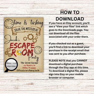 Escape Room Birthday Invitation, Customizable Invite, Editable ...