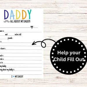 All About My Dad Activity Page | Father’s Day Questionnaire, Printable ...