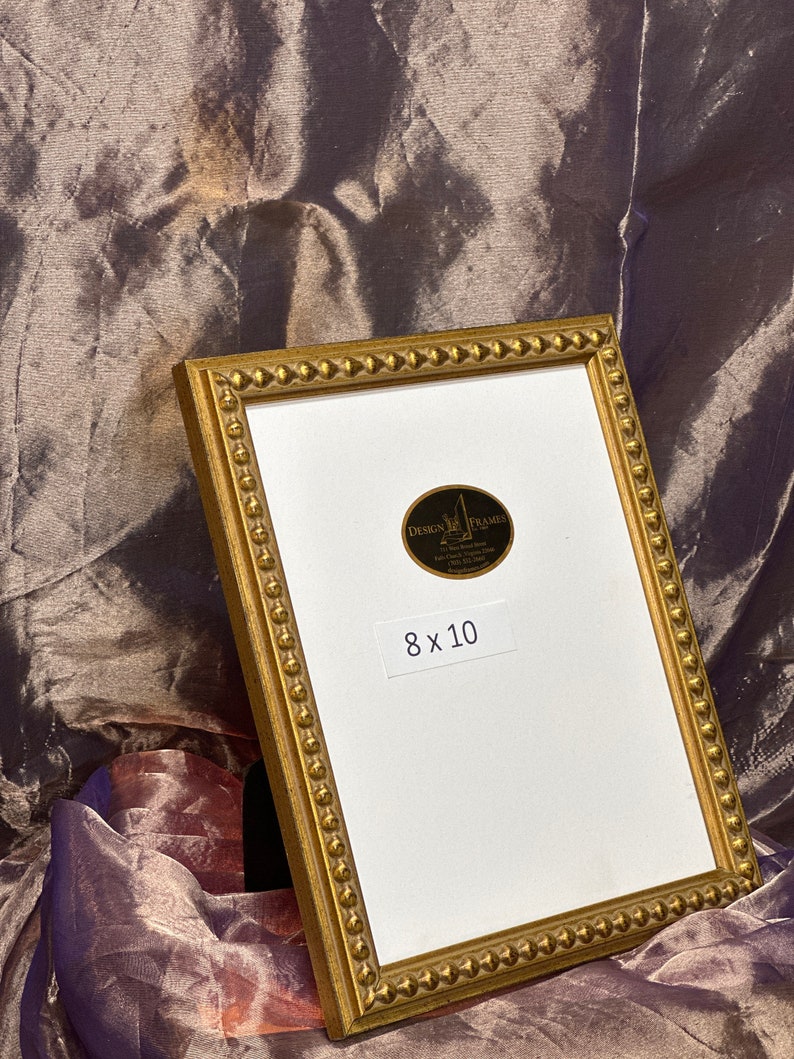8 X 10 Antique Gold Beaded Picture Frame - Etsy
