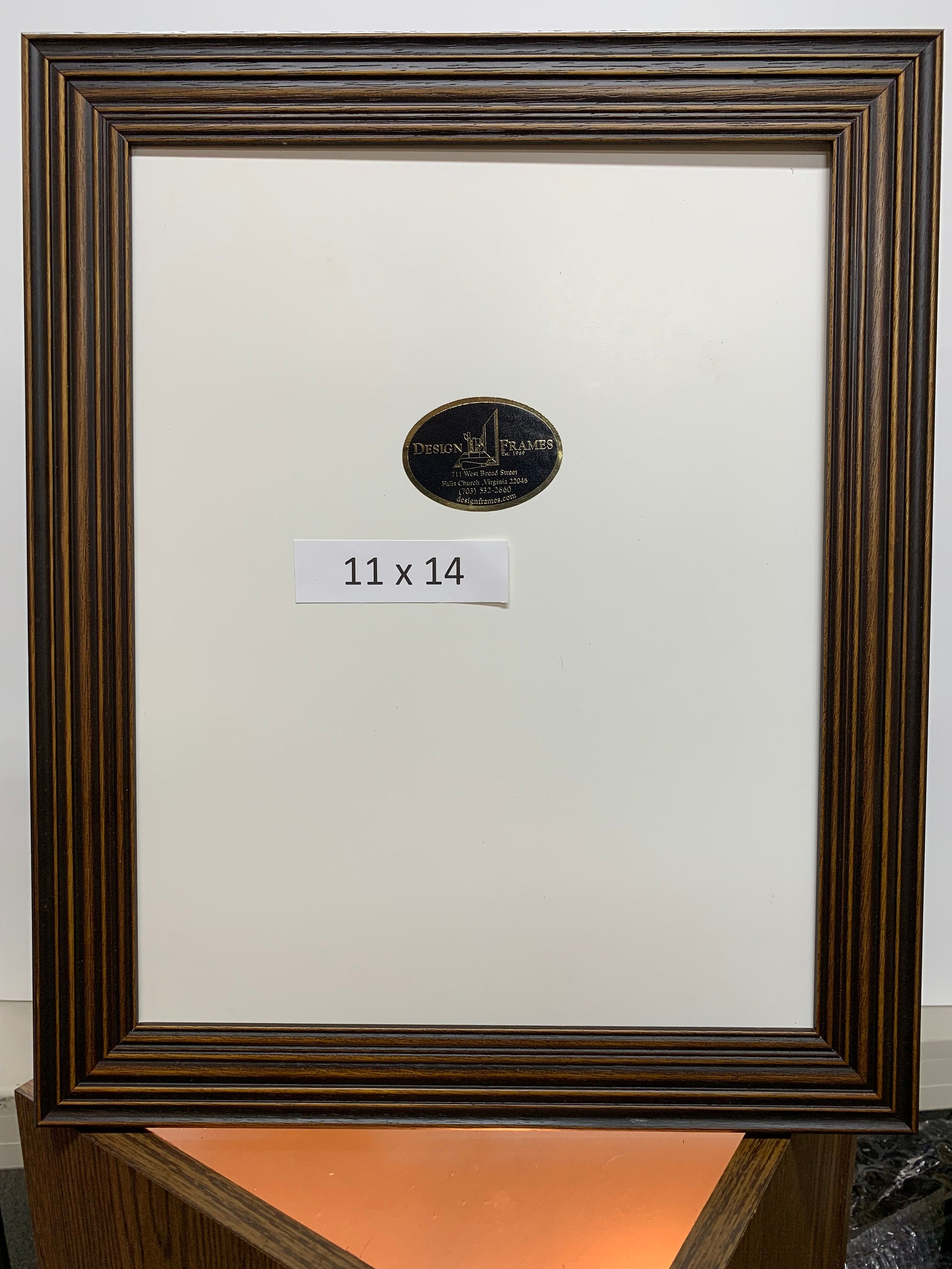 11 X 14 Walnut Ribbed Photo Frame - Etsy