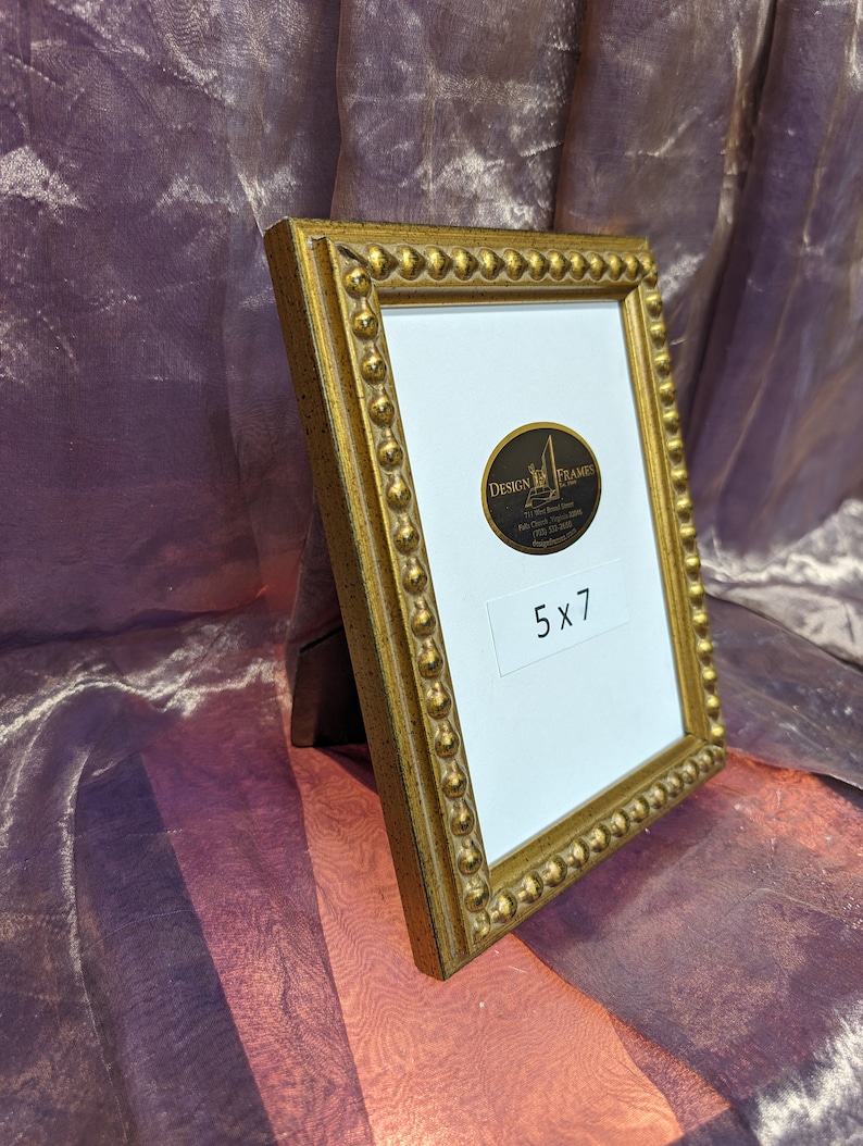 5 X 7 Antique Gold Beaded Picture Frame - Etsy