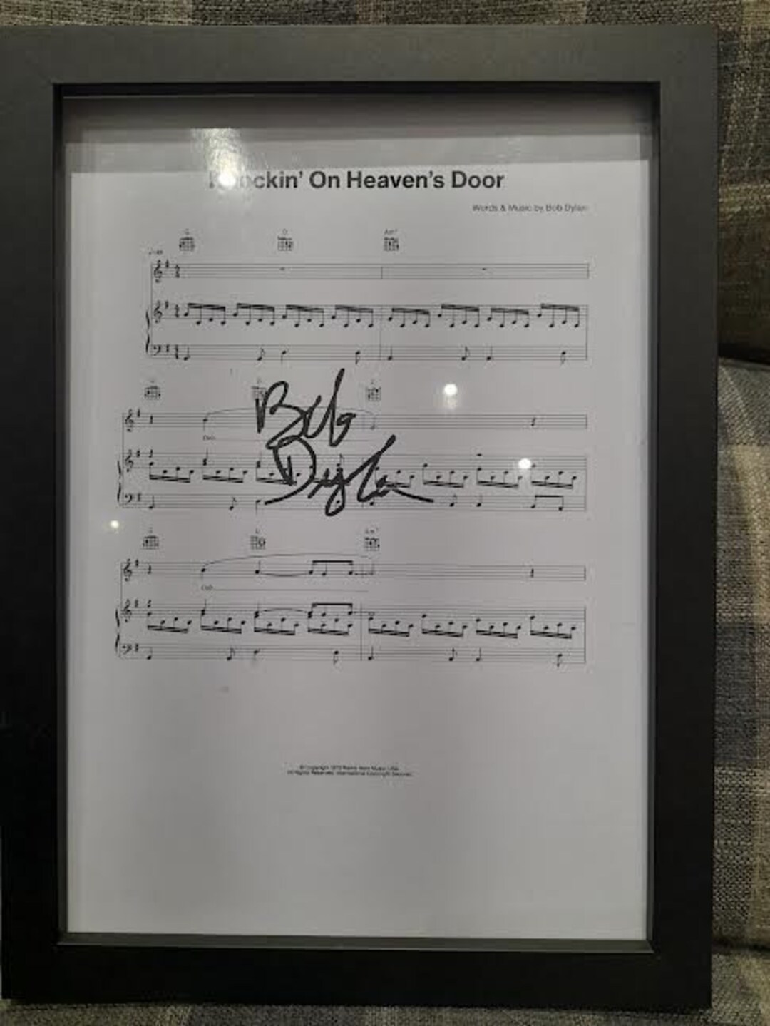 Knockin on Heavens Door Bob Dylan Signed A4 Sheet Music - Etsy UK