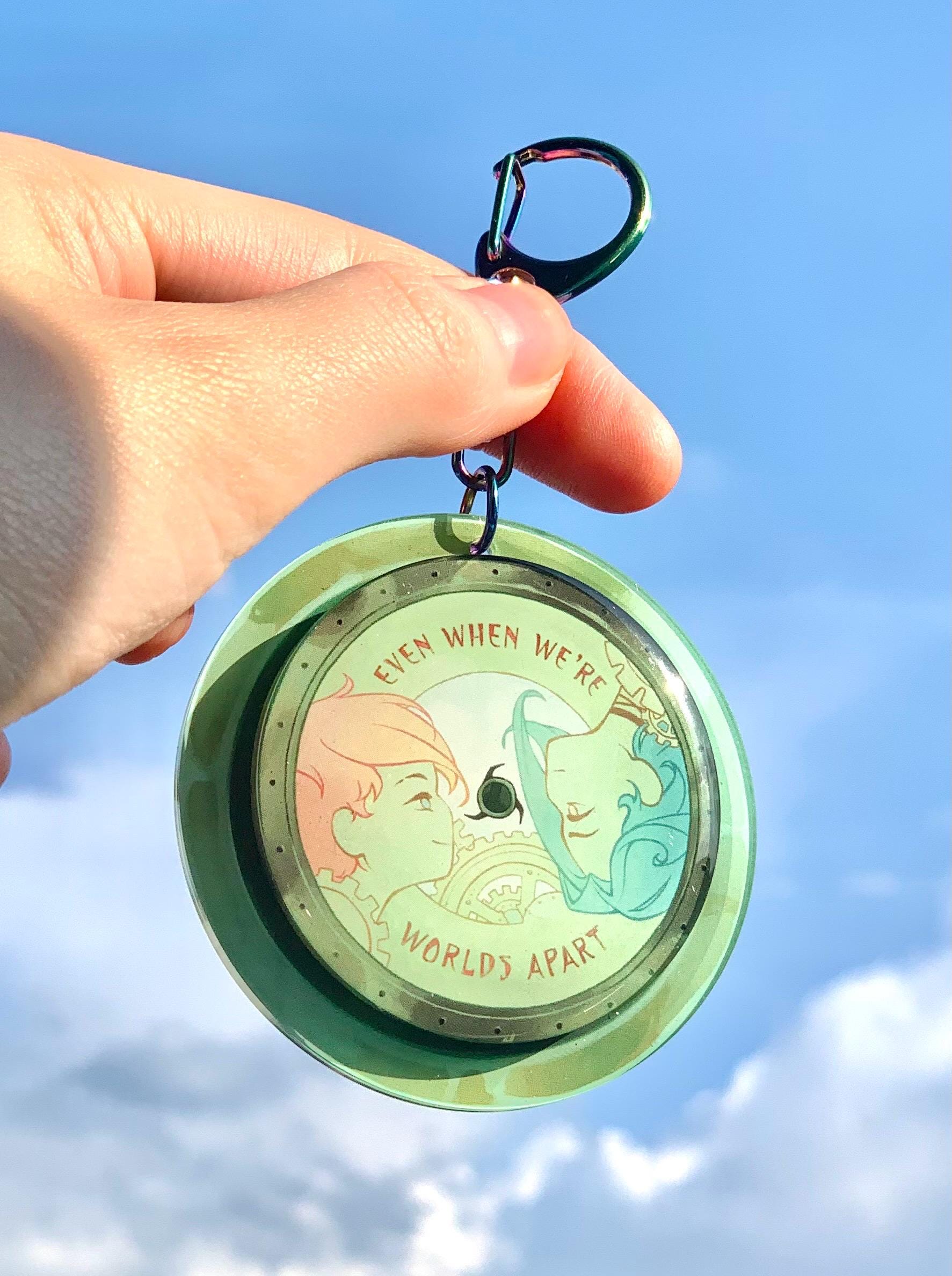 Arcane Hexcore Holo Shaker & Vinyl Spinner Keychains (2 Designs!) - Etsy