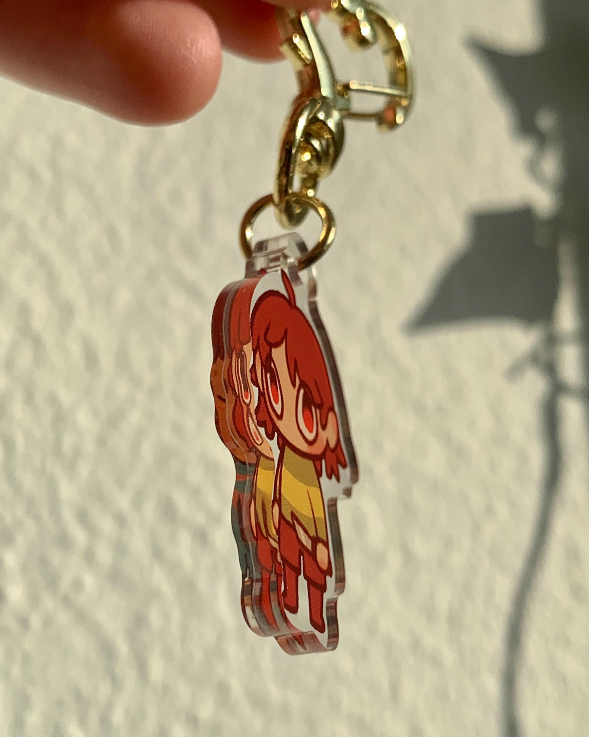 Undertale Chara Frisk Double-sided Acrylic Keychain With Heart Clasp - Etsy