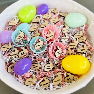 Easter Egg Tokens Set of 30, Easter Basket Stuffers, Prize Egg, Bunny ...