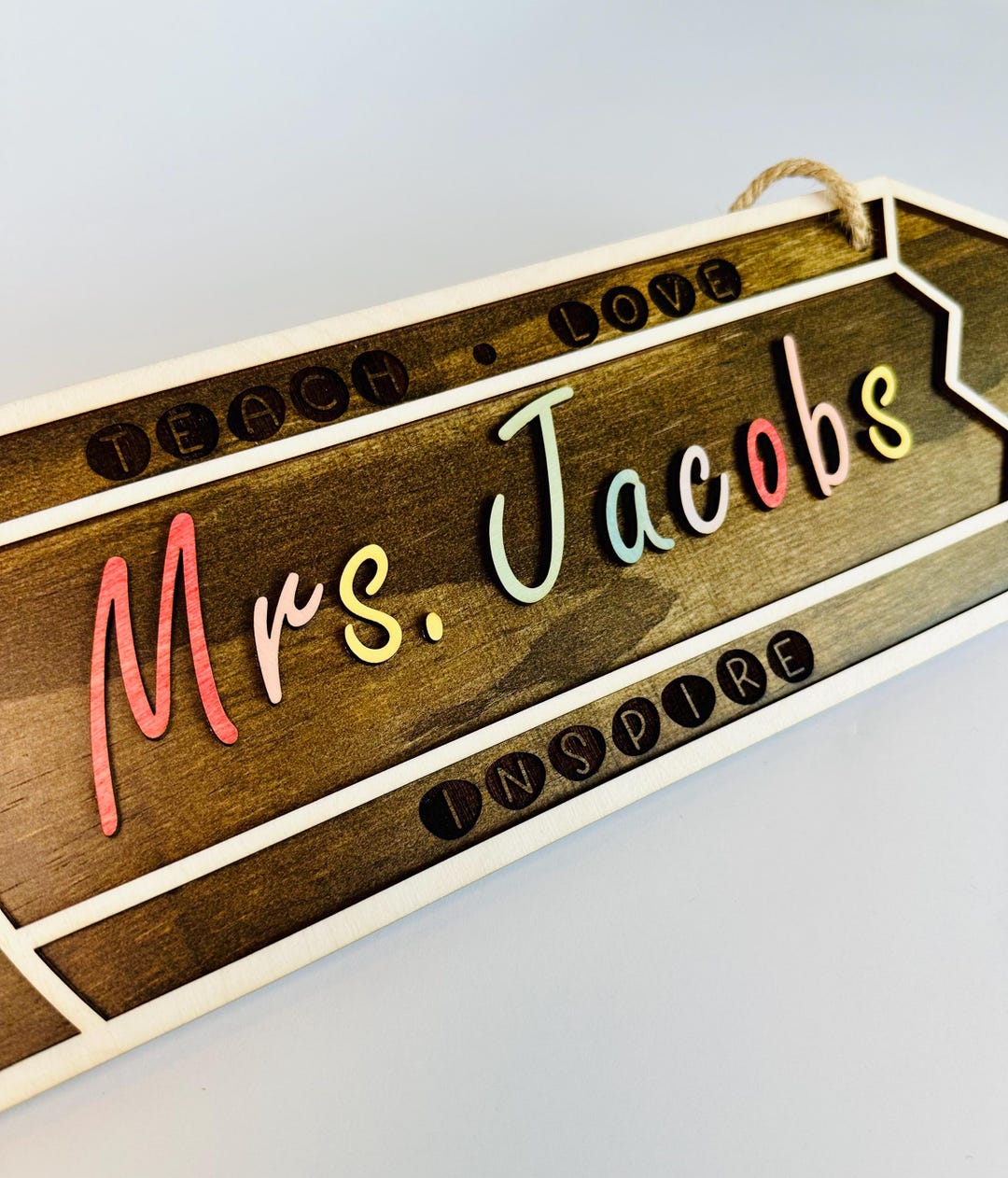 Personalized Teacher Sign, Teacher Name Door Hanger, Teacher Gift ...