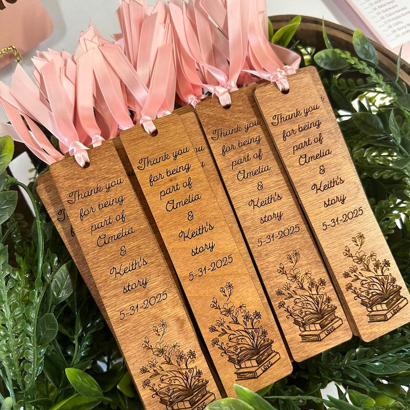 Wooden Bookmark Baby Shower - Etsy