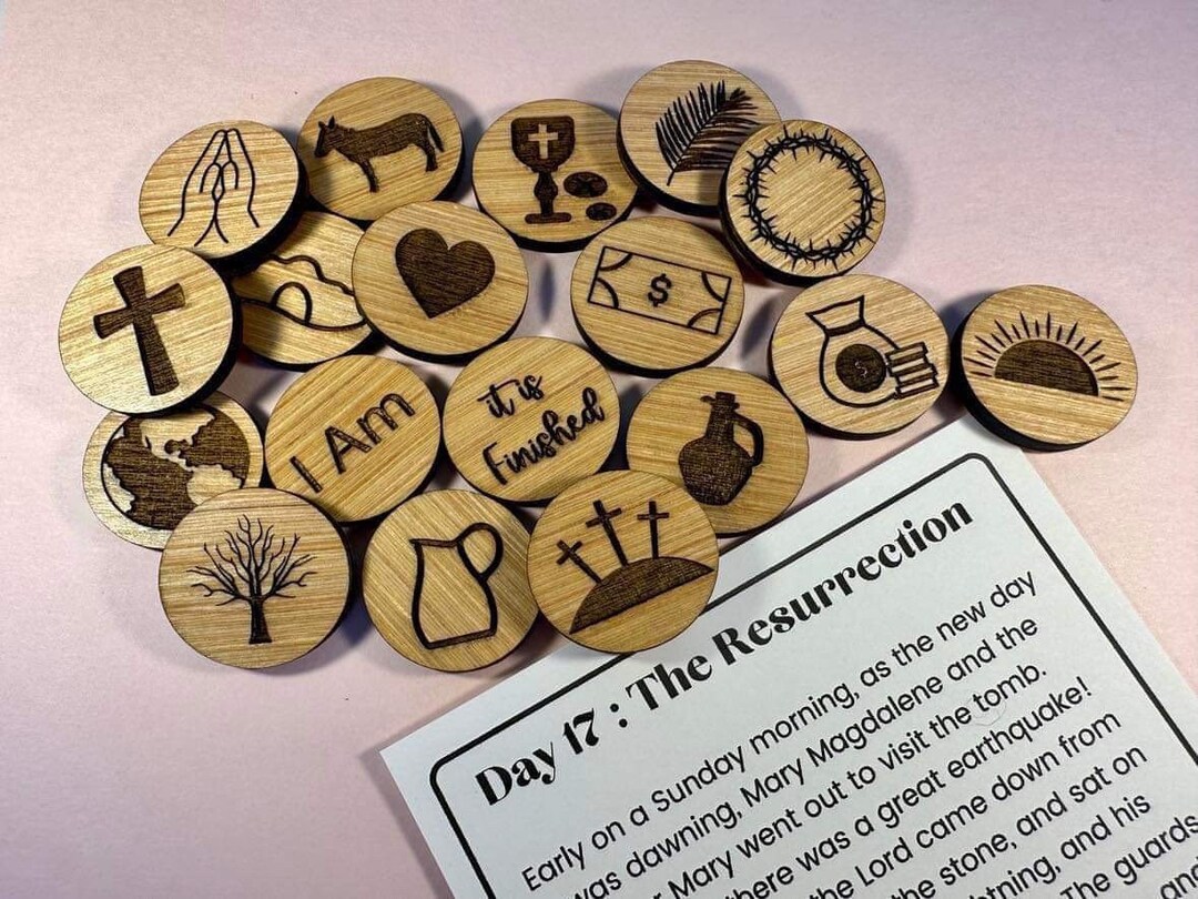 Easter Countdown Tokens and Scripture Cards, Kid Easter Activity, Easter Scripture, Easter Bible ...