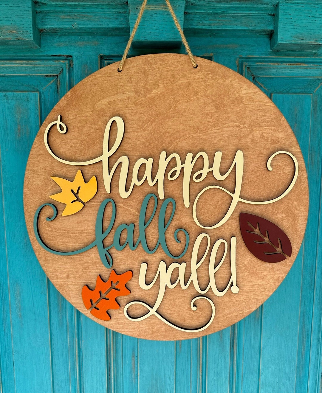 Happy Fall Yall Door Hanger, Fall Décor, Welcome Wood Door Hanger, Fall ...