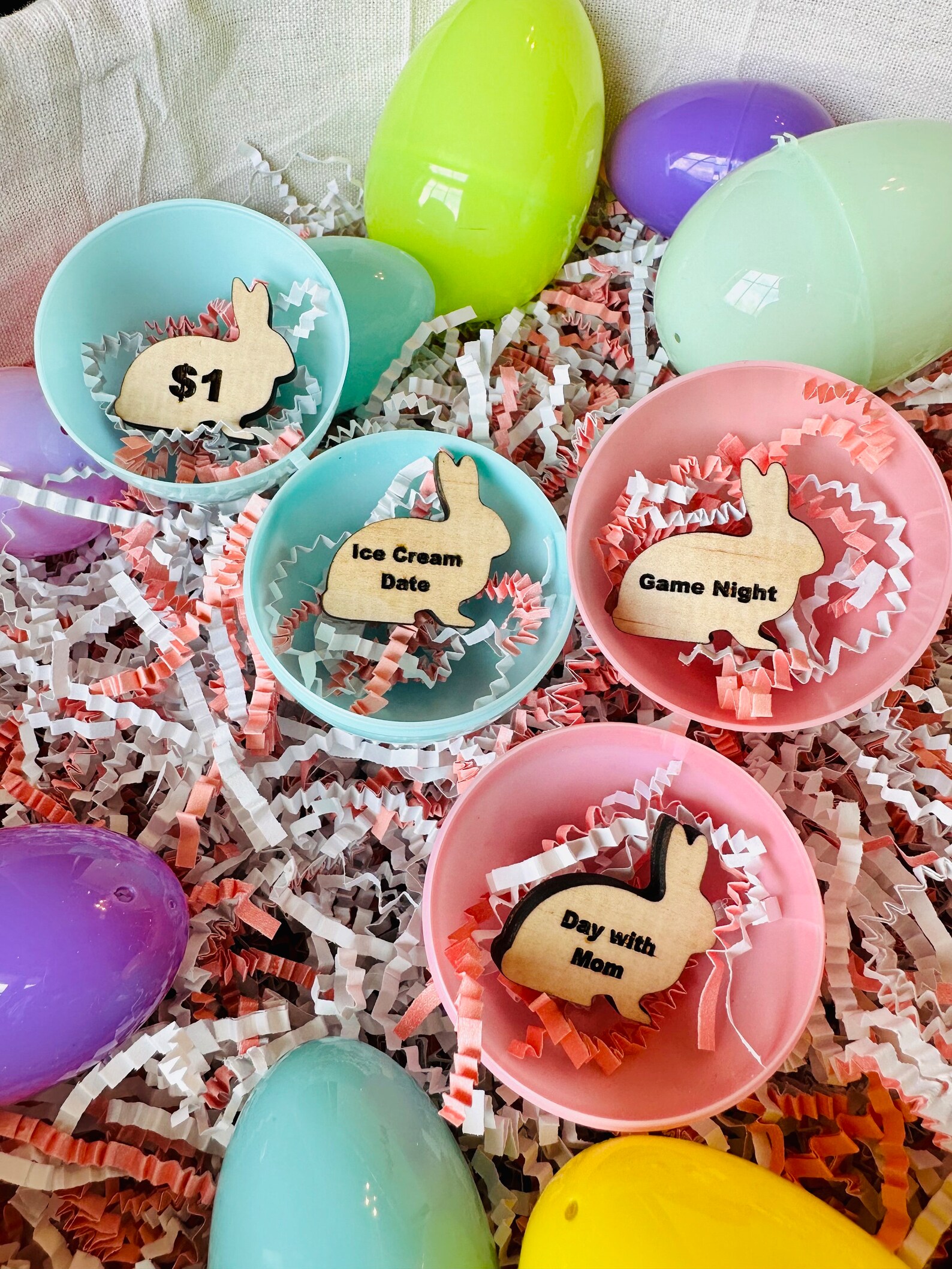 Easter Egg Tokens Set of 30, Easter Basket Stuffers, Prize Egg, Bunny ...