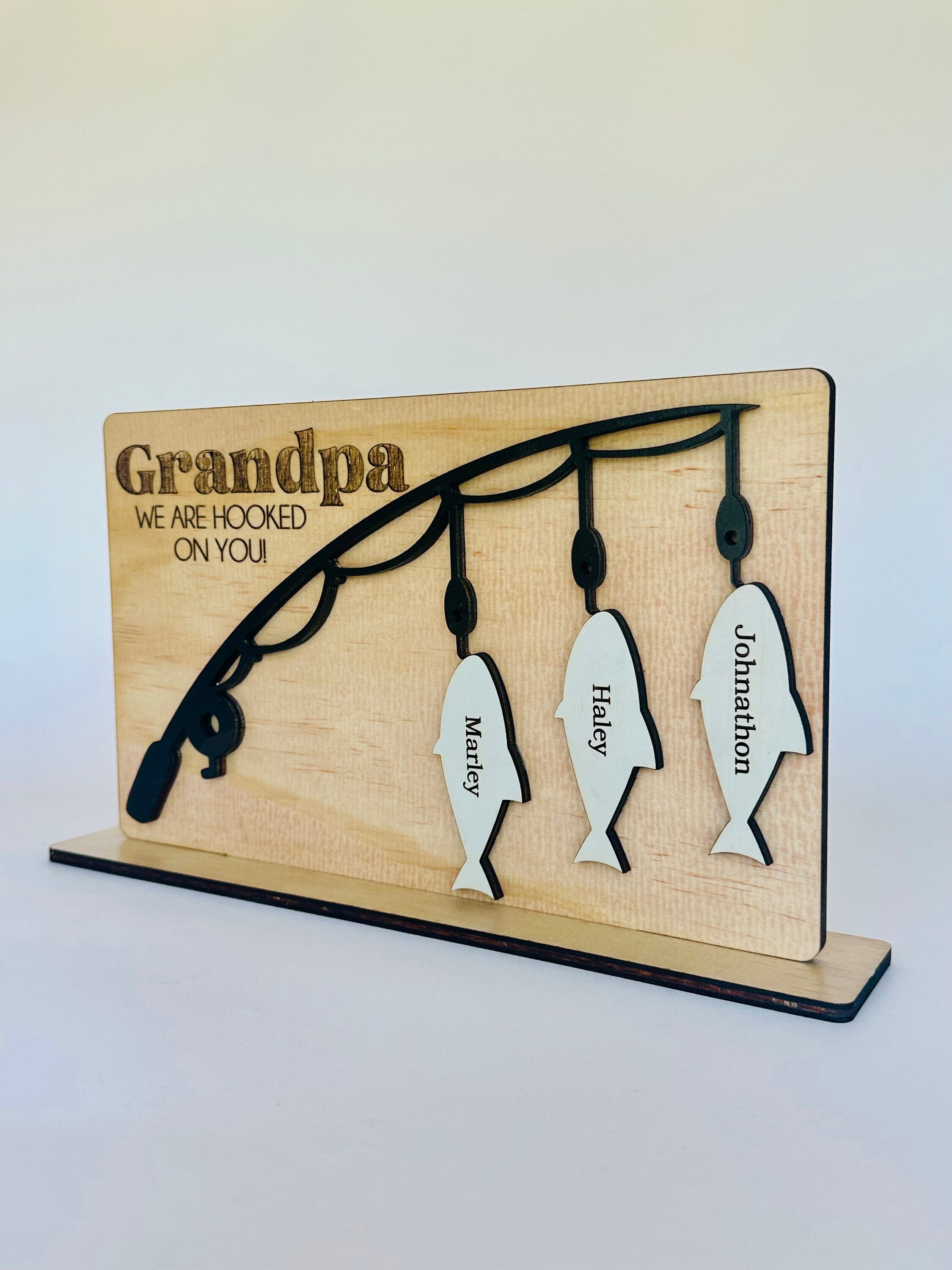 Hooked on Dad, Father’s Day Gift, Personalized, Gift for Grandpa ...