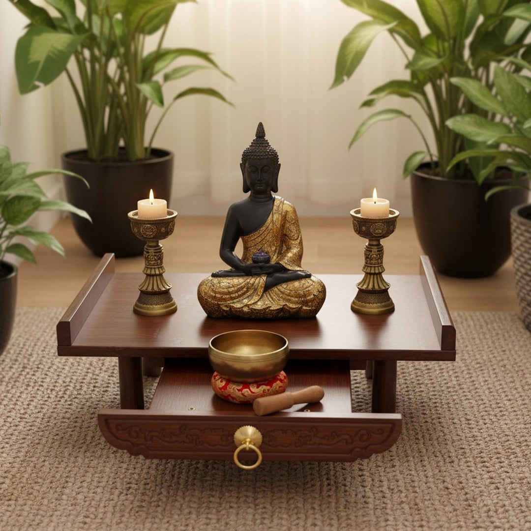 Handmade Buddhist Meditation Altar,meditation Table,yoga Namaste, Alter ...