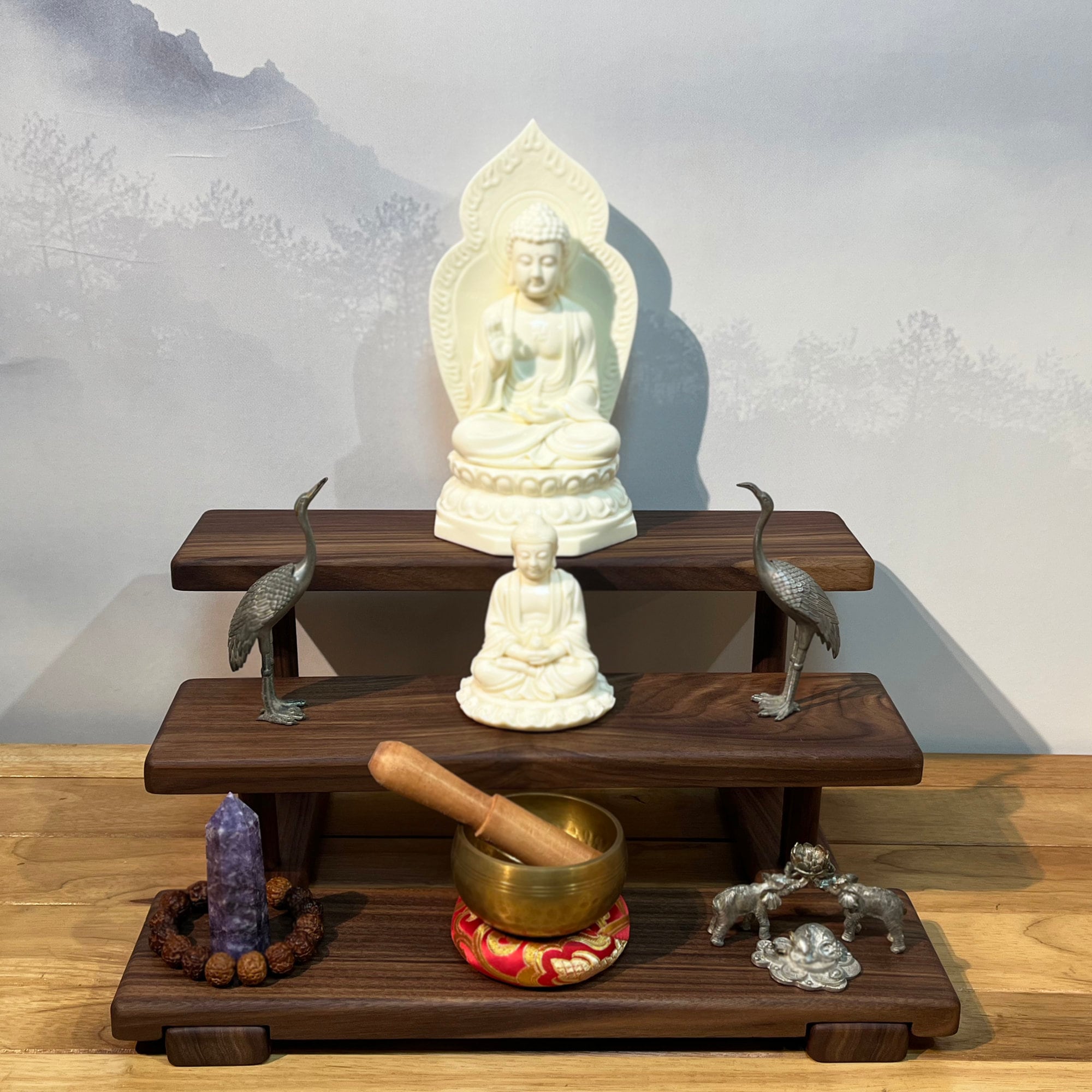 Buddhist Tabletop Meditation Altar Solid Wood Tibetan Buddhist Prayer ...