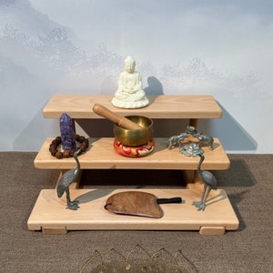 Buddhist Tabletop Meditation Altar Solid Wood Tibetan Buddhist Prayer ...