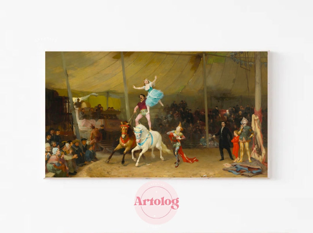 Circus Summer Frame TV Art, Acrobatics Tv Display, Entertainment Tv ...