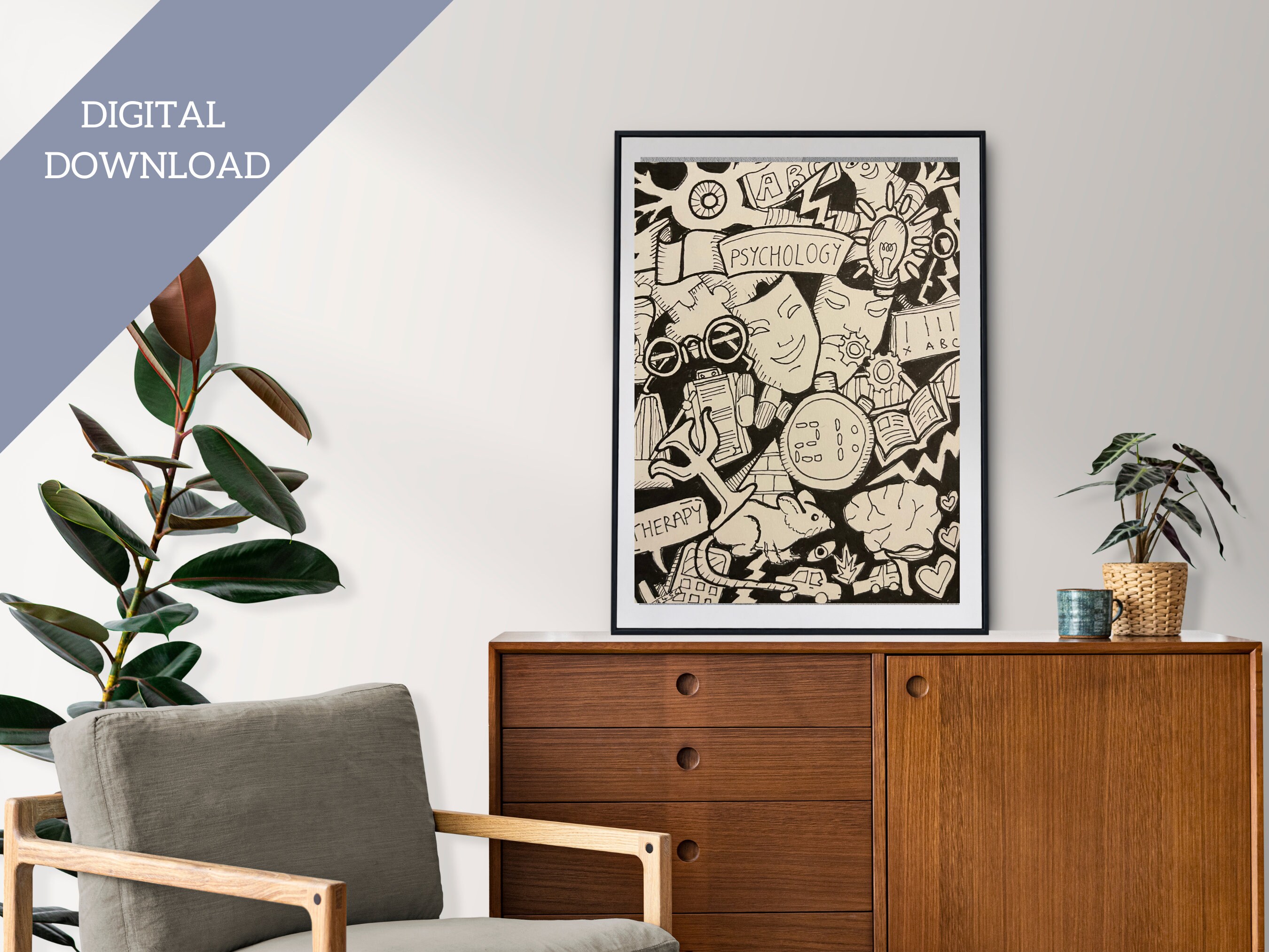 PRINTABLE Psychology Poster | Digital Download Psychology Wall Art ...