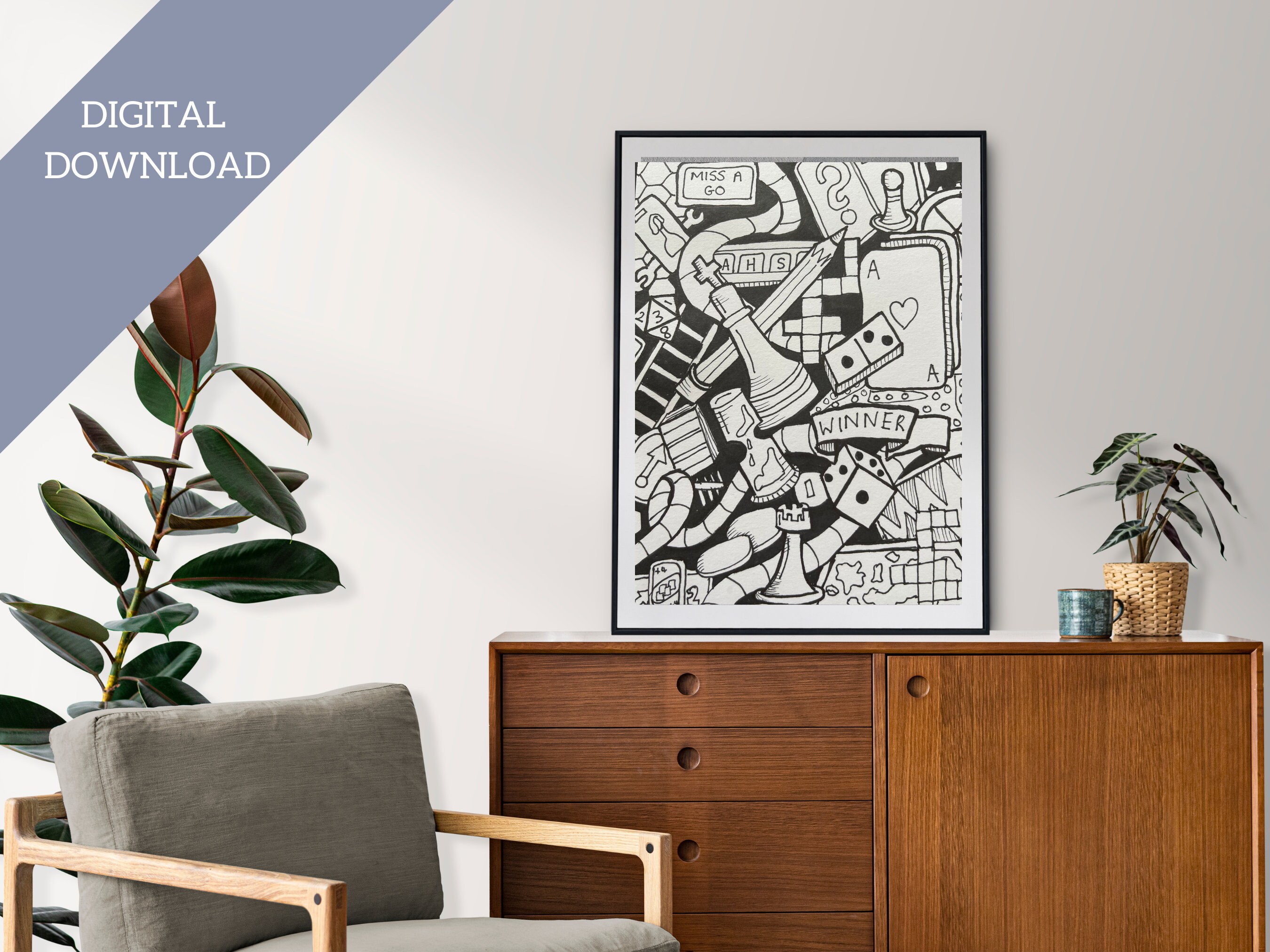 PRINTABLE Board Game Poster | Board Game Downloadable Prints | Board ...