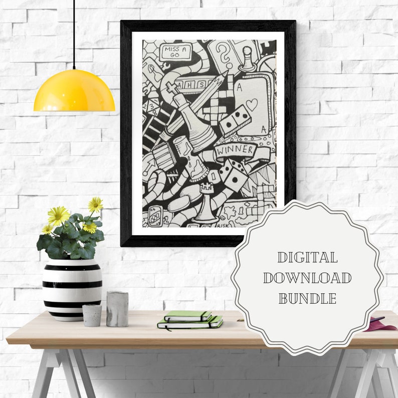 PRINTABLE Board Game Poster | Board Game Downloadable Prints | Board ...