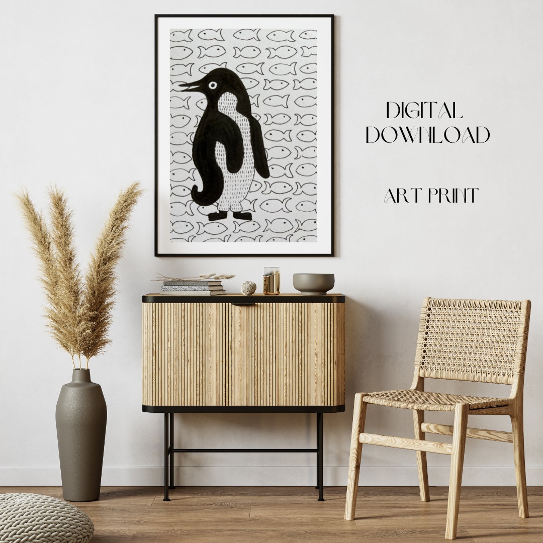 PRINTABLE Penguin Wall Art | Penguin Digital Art | Penguin Digital ...