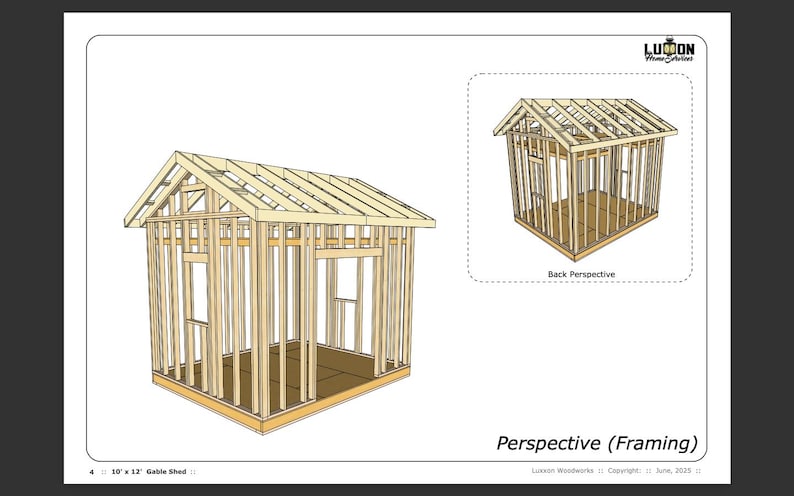 12x12 Gable Shed Plan With Loft Storage: Step-by-step DIY (PDF Downloadable Plan) - Etsy