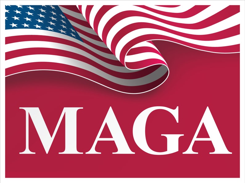 MAGA 2024 - Make America Great Again - 18x24 Yard Sign, Political Sign ...