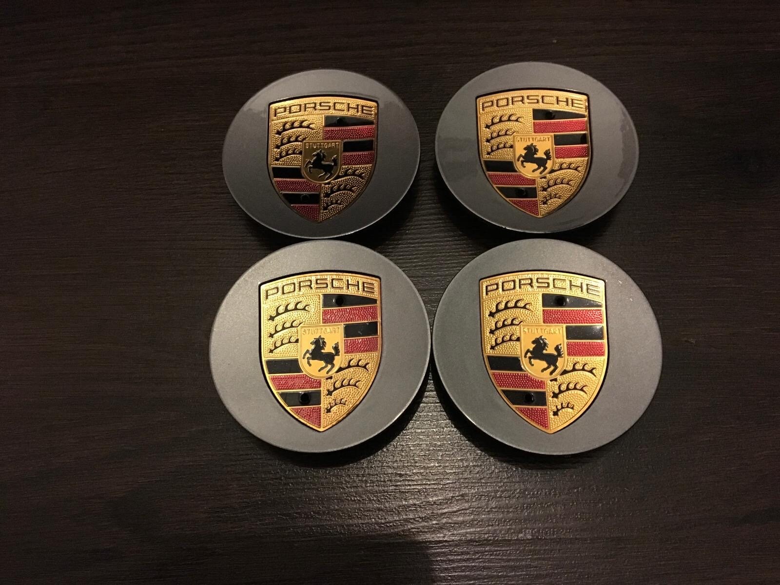 4x Porsche Gunmetal Grey Wheel Centre Caps 65mm - Etsy