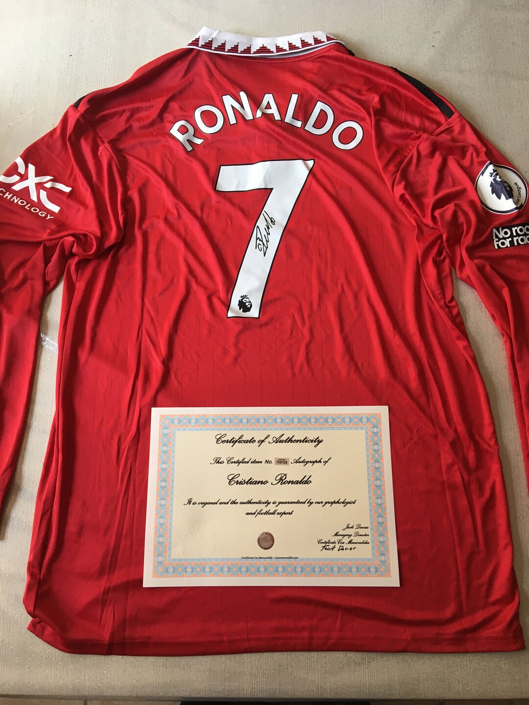 Jersey Cristiano Ronaldo Autograph CR7 Signed Manchester - Etsy