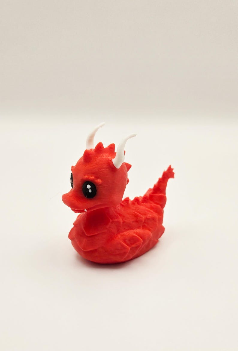 Jeep Dragon Ducks – Set of 3 Fanged 3D Printed Ducking Dragons, Rainbow ...