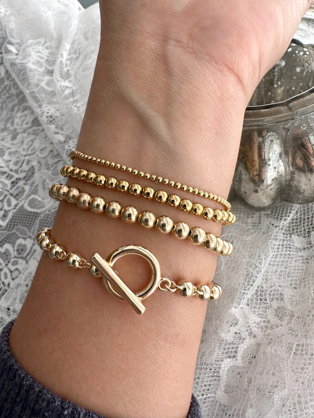 5mm Chunky Ball Chain Bracelet, Big Ball Chain Bracelet, Big Ball Chain ...