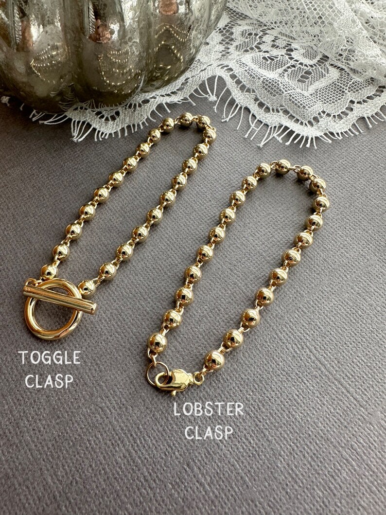 5mm Chunky Ball Chain Bracelet, Big Ball Chain Bracelet, Big Ball Chain ...