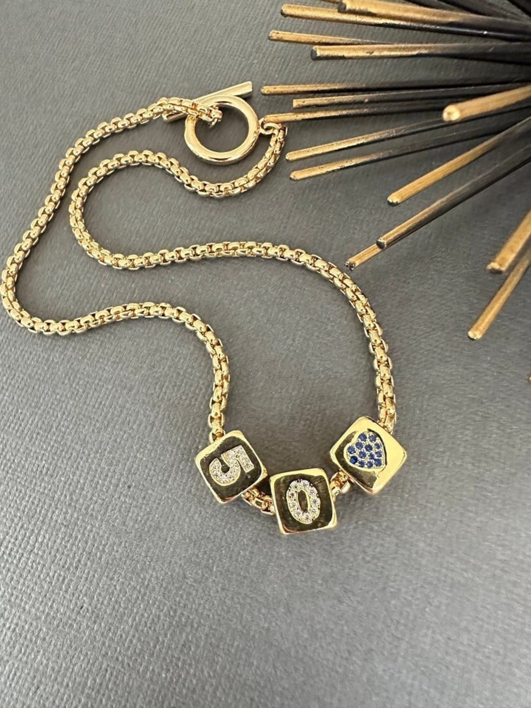 50 and Fabulous Necklace, 50th Birthday Gift, Celebrating 50, Gold ...
