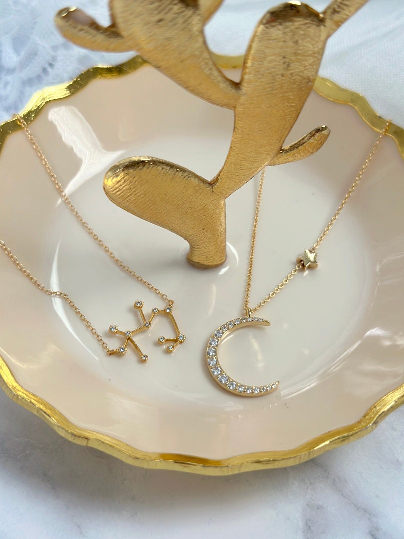 Zodiac Sign Necklace, Horoscope Sign Necklace Silver, Constellation ...