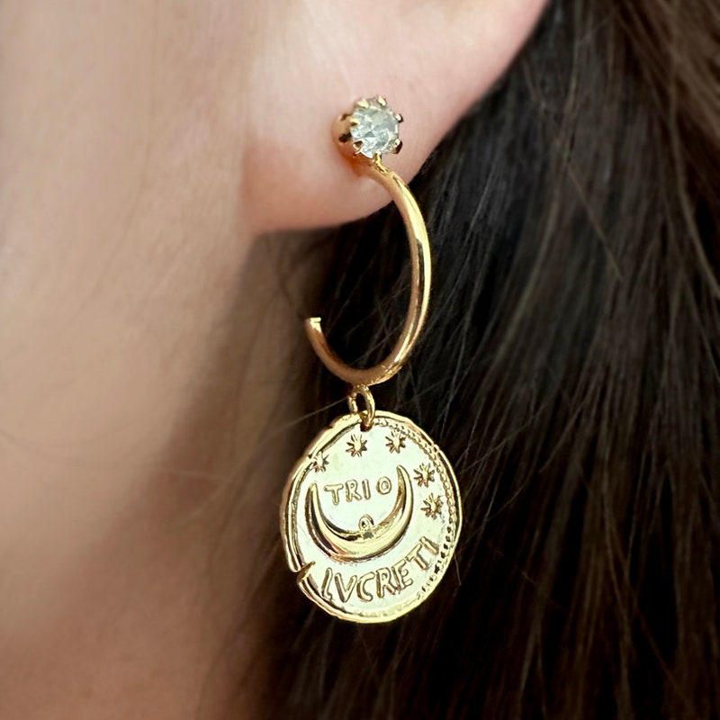 Dangle Coin Earrings - Etsy