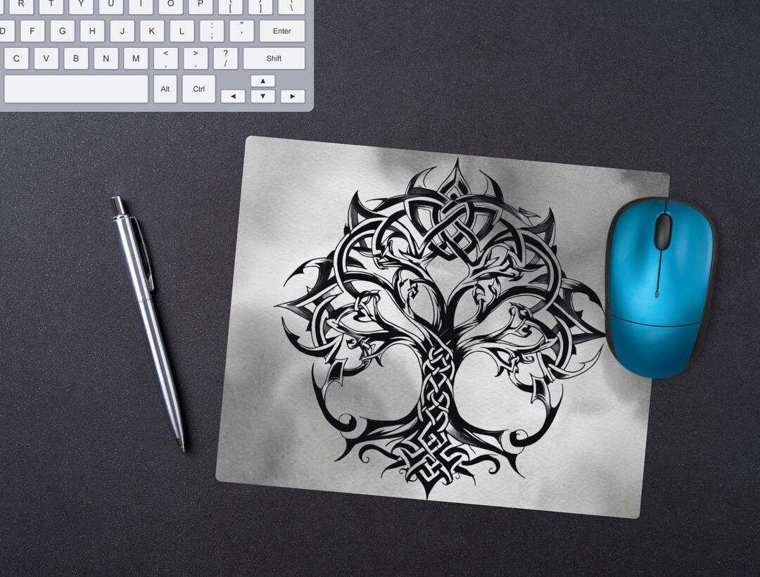 Celtic Knot Tree of Life Mousepad, Intricate Celtic Design Mouse Pad ...