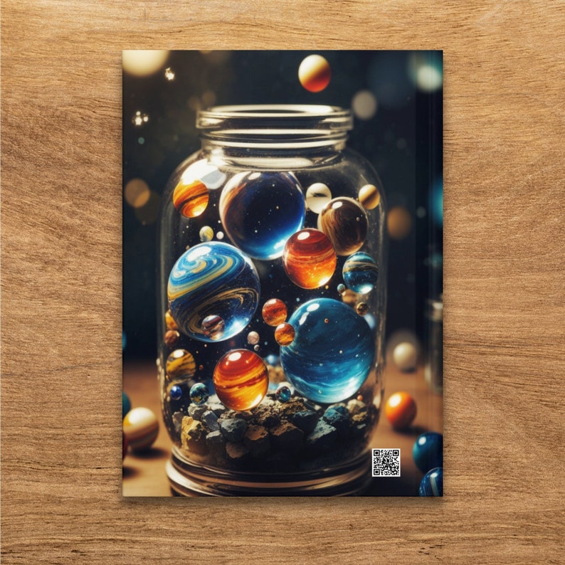 Handmade Marbled Glass Marble Jar Design Journal, Artistic Notebook ...