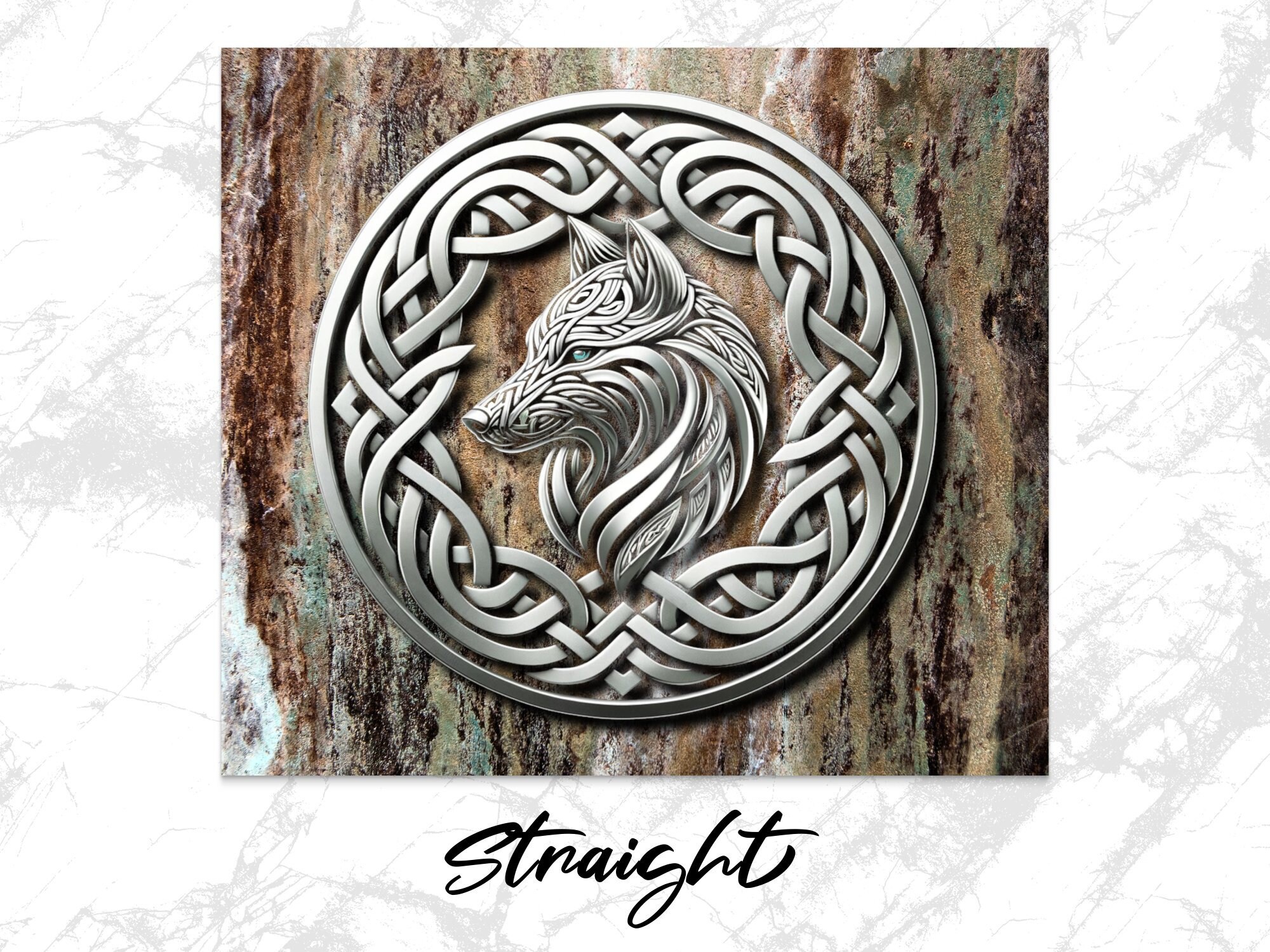 Celtic Knot Wolf Design 20 Oz Skinny Tumbler Sublimation Design ...