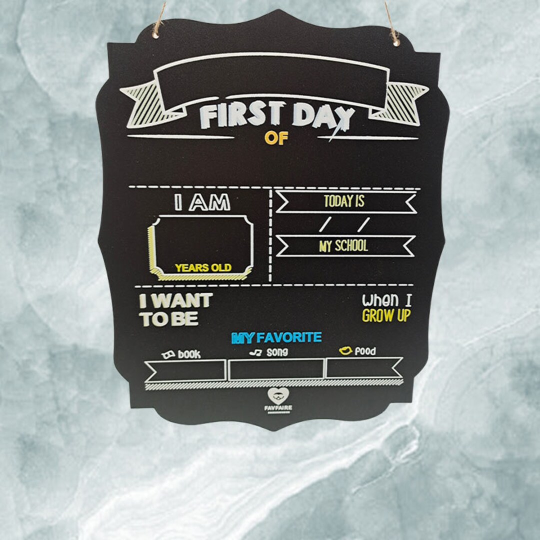 My First Day of School Chalkboard Sign Back to School Sign Gift for ...