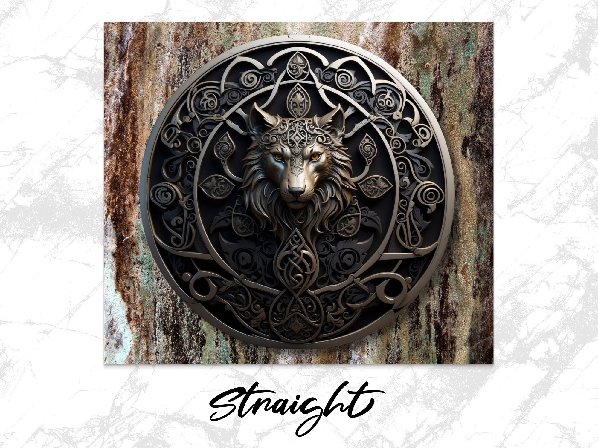 Celtic Knot Wolf Design 20 Oz Skinny and Tapered Tumbler Sublimation ...