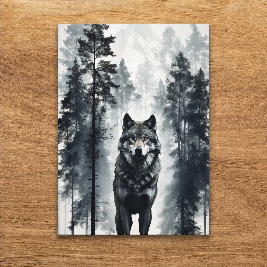 Wolf Journal, Wolf Notebook, Animal Spirit Journal, Wildlife Journals ...