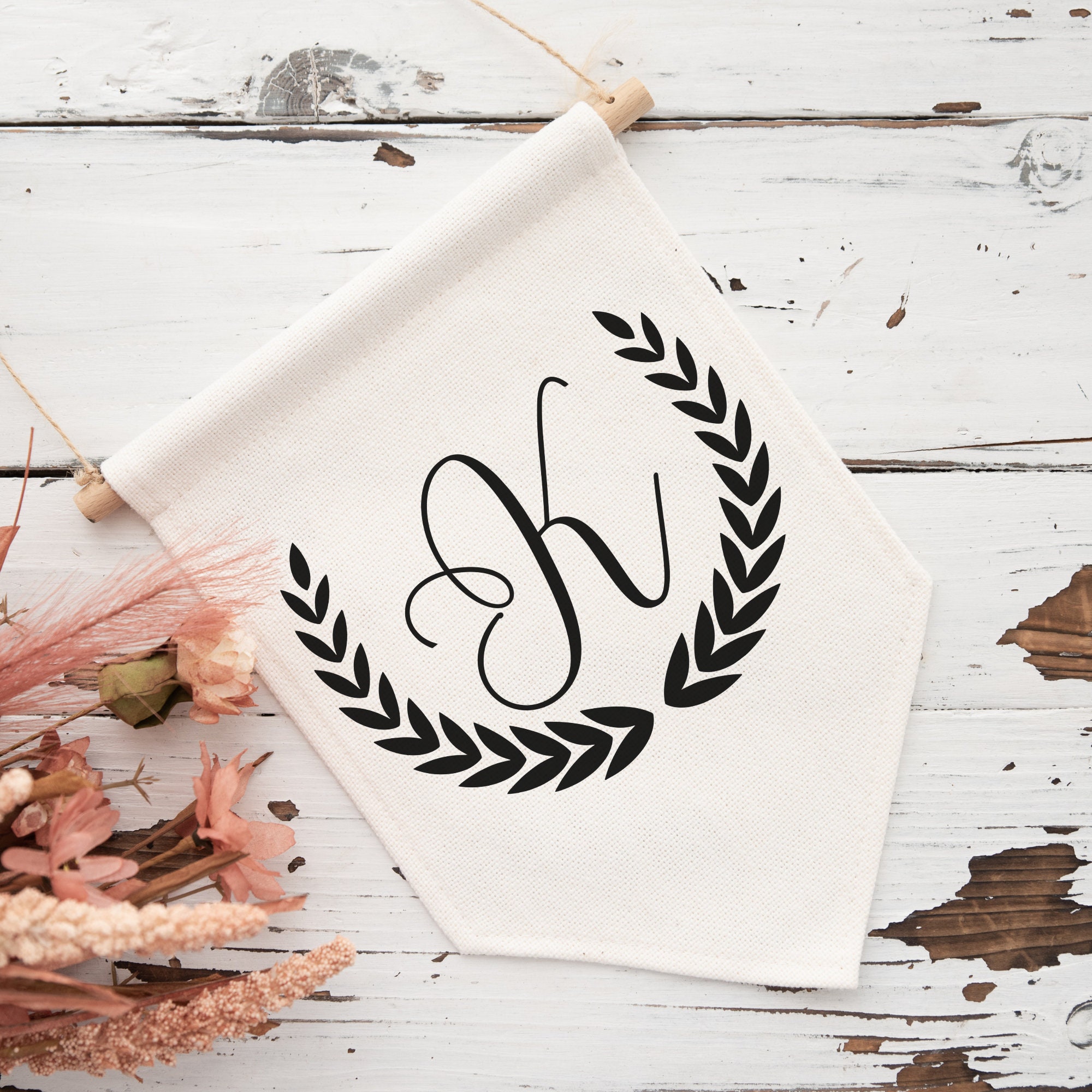 Wreath Monogram Alphabet SVG, PNG, DXF, Monogram Frame Alphabet, Cut ...