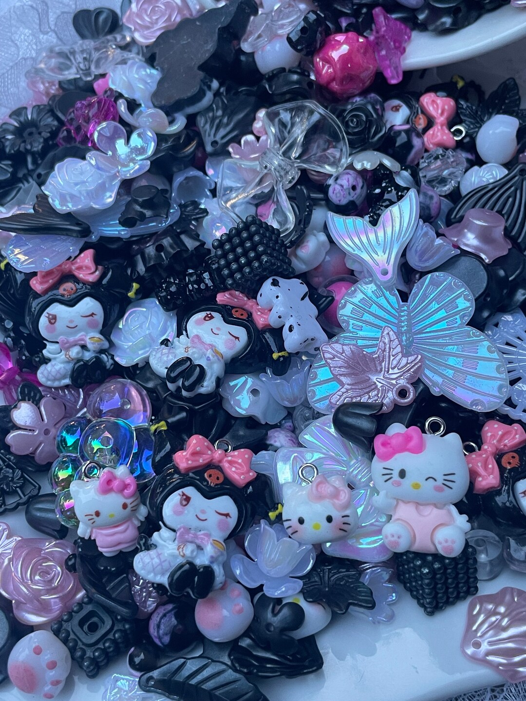Kuromi & Hello Kitty Bead Soup Aesthetic Beads, Y2K Beads, Jewelry ...