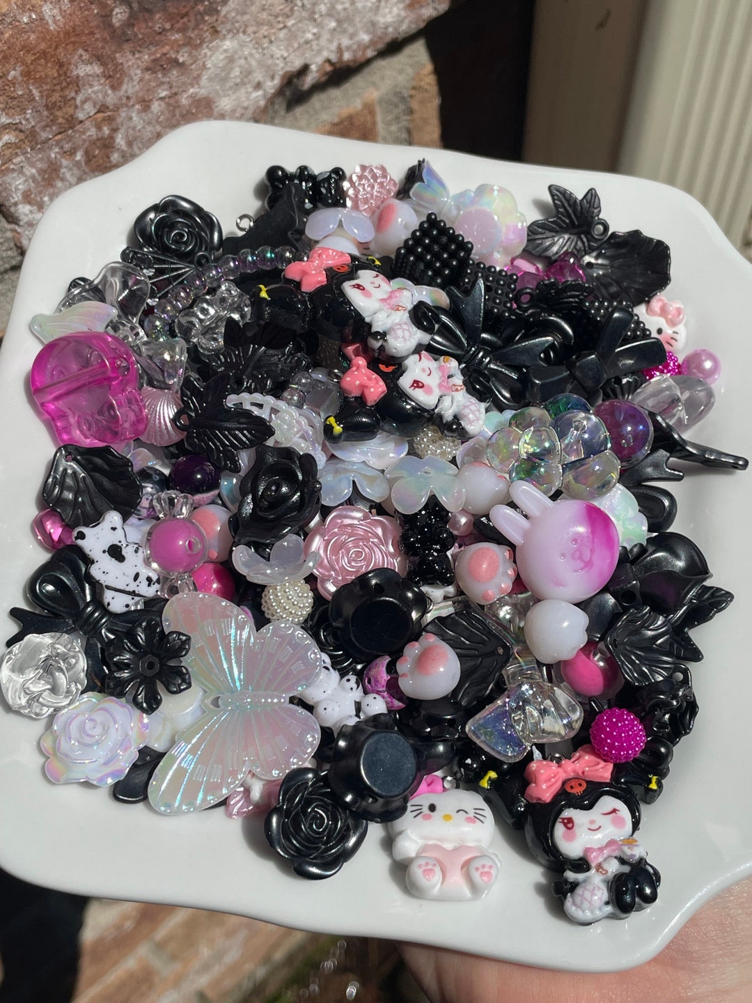 Hello Kitty Kuromi Bead Soup Aesthetic Beads, Y2K Beads, Jewelry Making ...