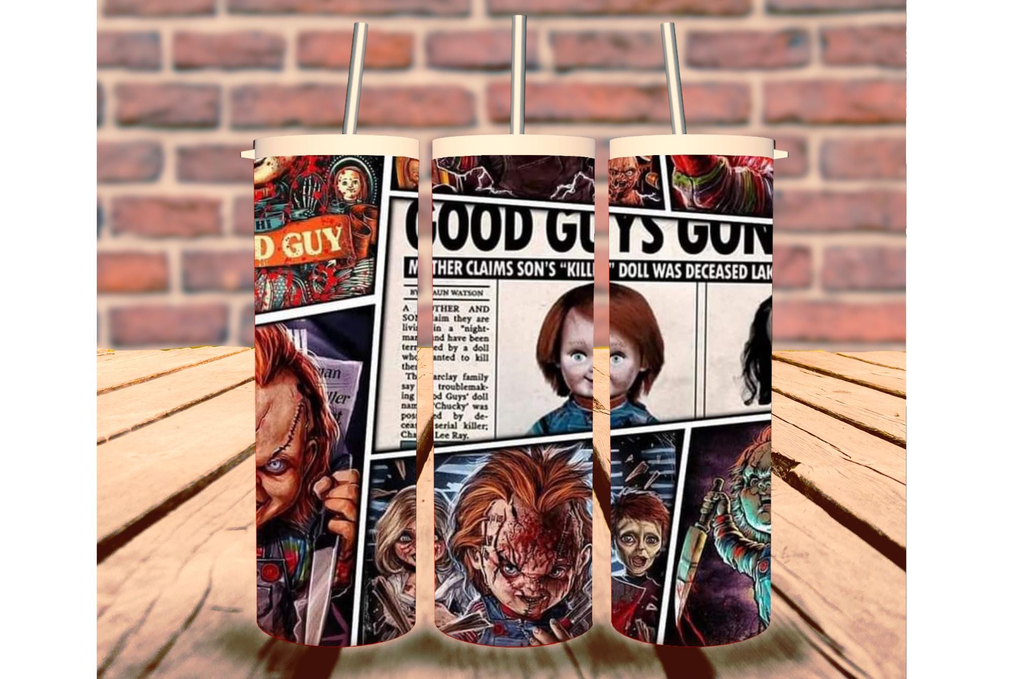 Chucky Inspired Set With a Fifteen Ounce Ceramic Mug or Twenty Ounce ...