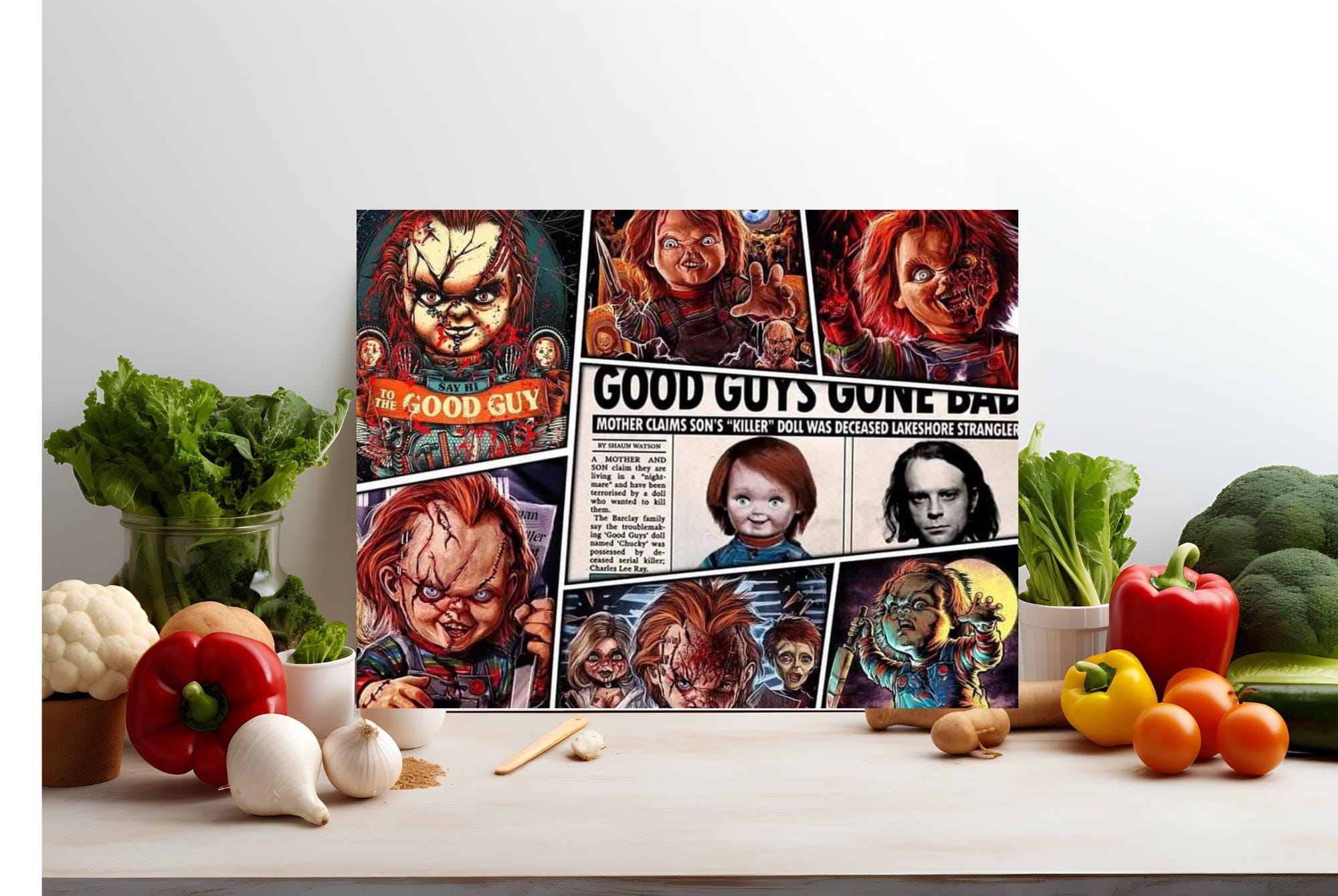 Chucky Inspired Set With a Fifteen Ounce Ceramic Mug or Twenty Ounce ...