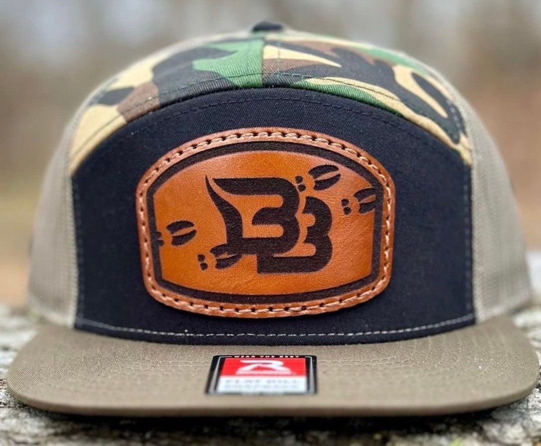 Bluegrass Branded Logo Leather Patch Hat SEWN LEATHER PATCH With Deer ...