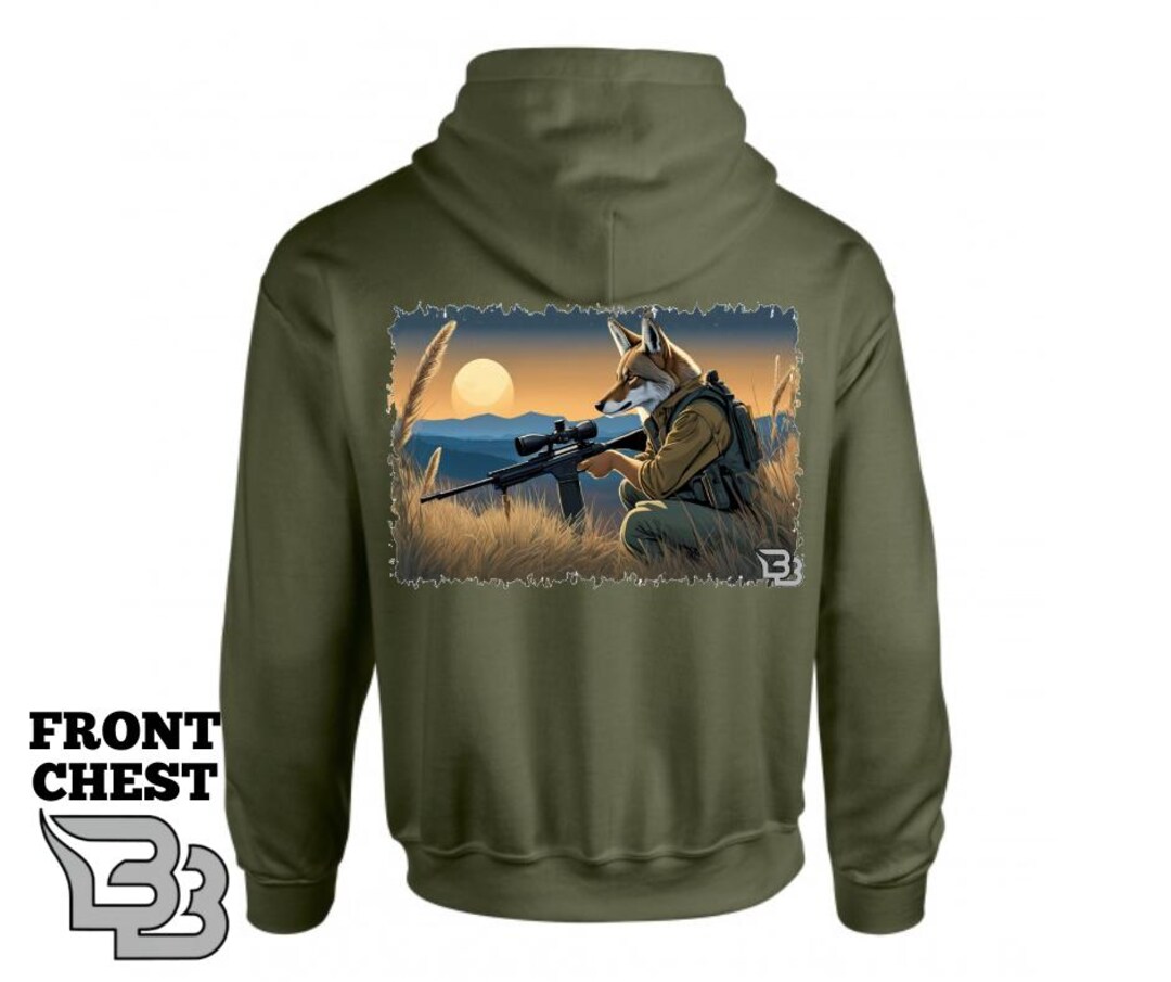 Coyote/night Hunting BB Logo Hoodie - Etsy