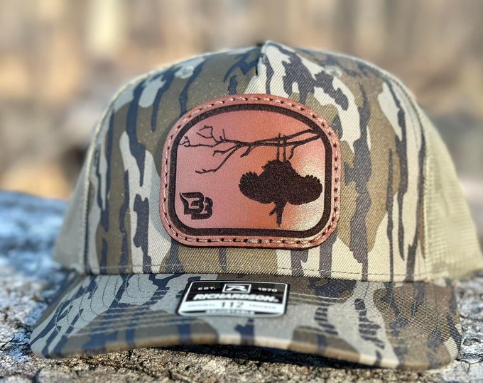 Turkey Hunting Limb Hanger Leather Patch Hat SEWN LEATHER PATCH - Etsy