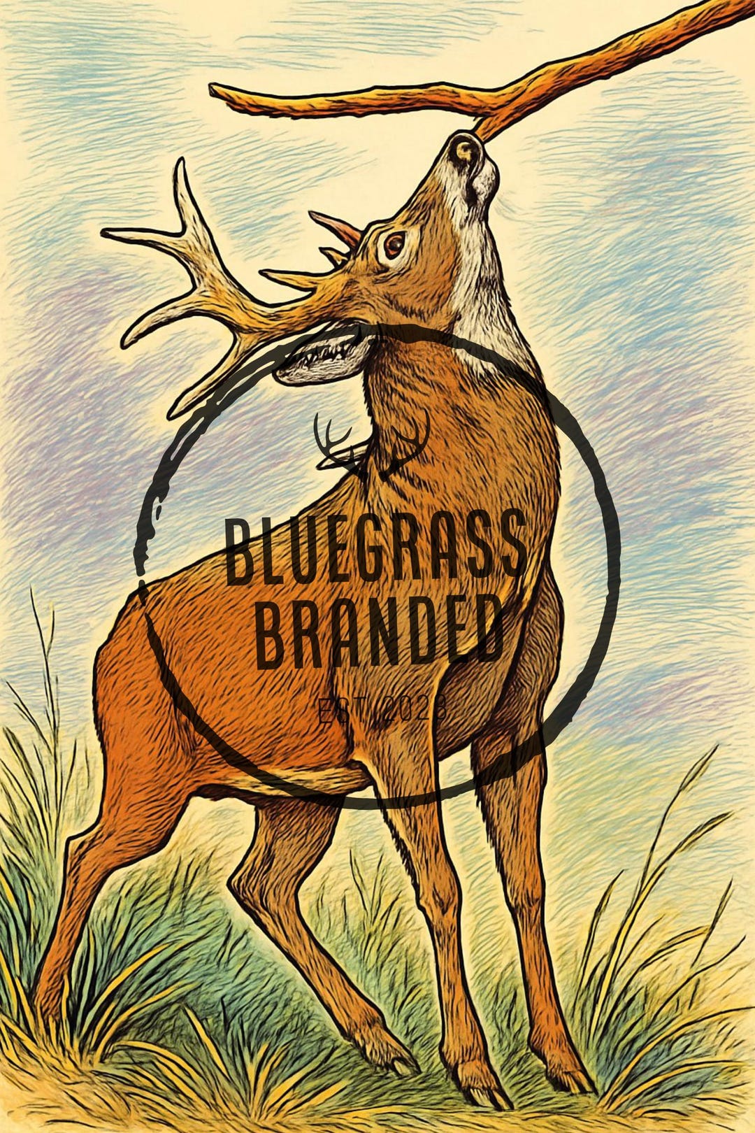 Whitetail Buck on Scrape PNG Digital File Only - Etsy