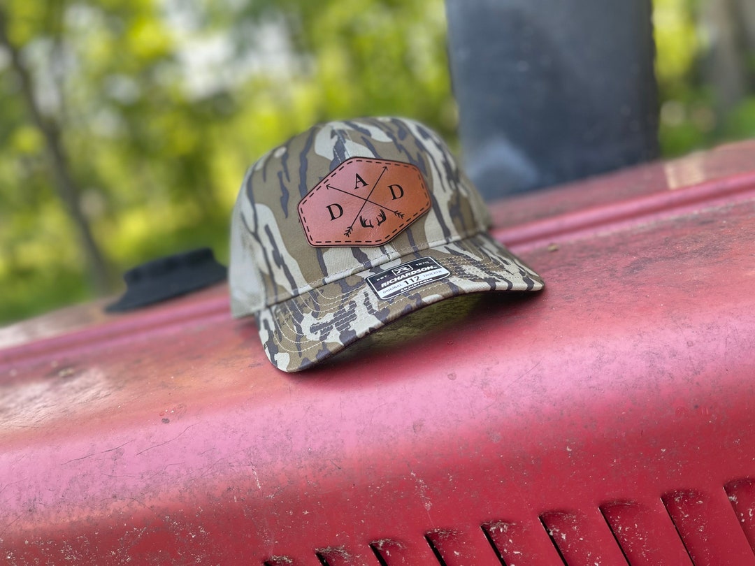 DAD HUNTING HAT | Fathers Day | Leather Patch Hat Richardson 112 - Etsy